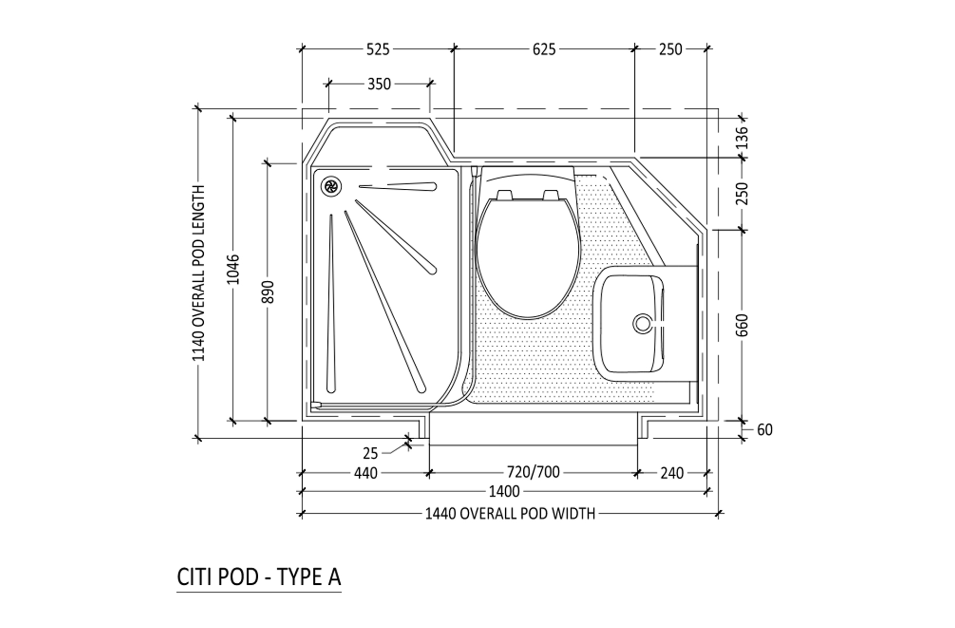 Citi Composite Bathroom Pod