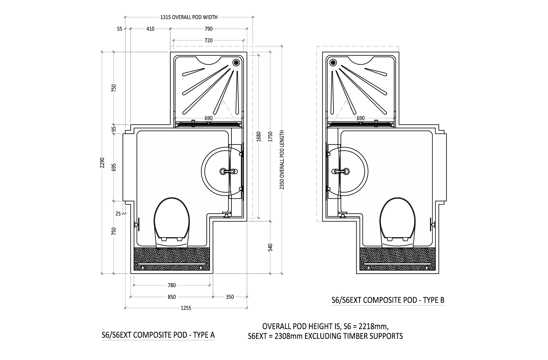 S6/S6EXT Composite Pod